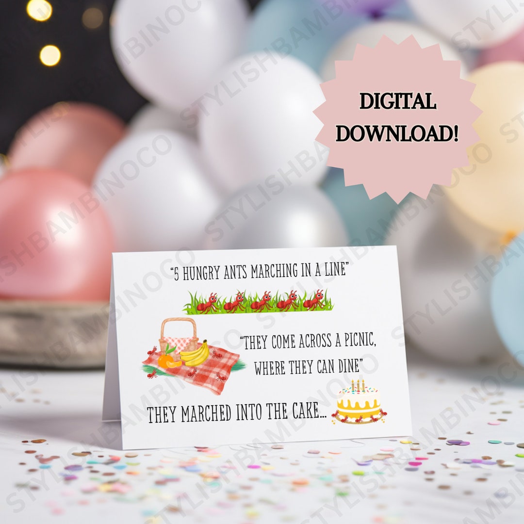 Marching Ants Printable Ms. Rachel Food Label Card Ms. Rachel Food Tent ...