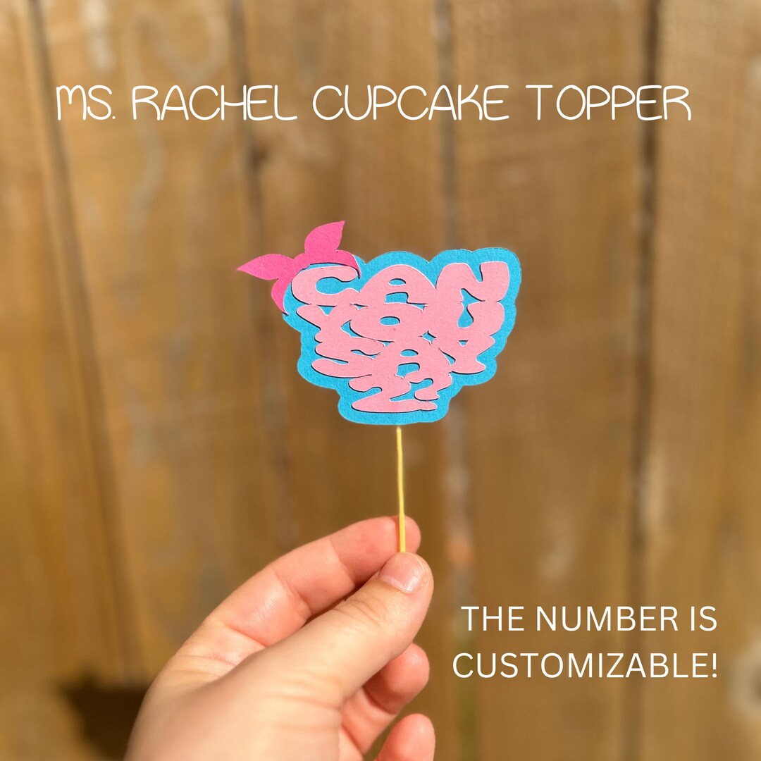 Ms. Rachel Cupcake Topper Customized Age Cupcake Topper - Etsy