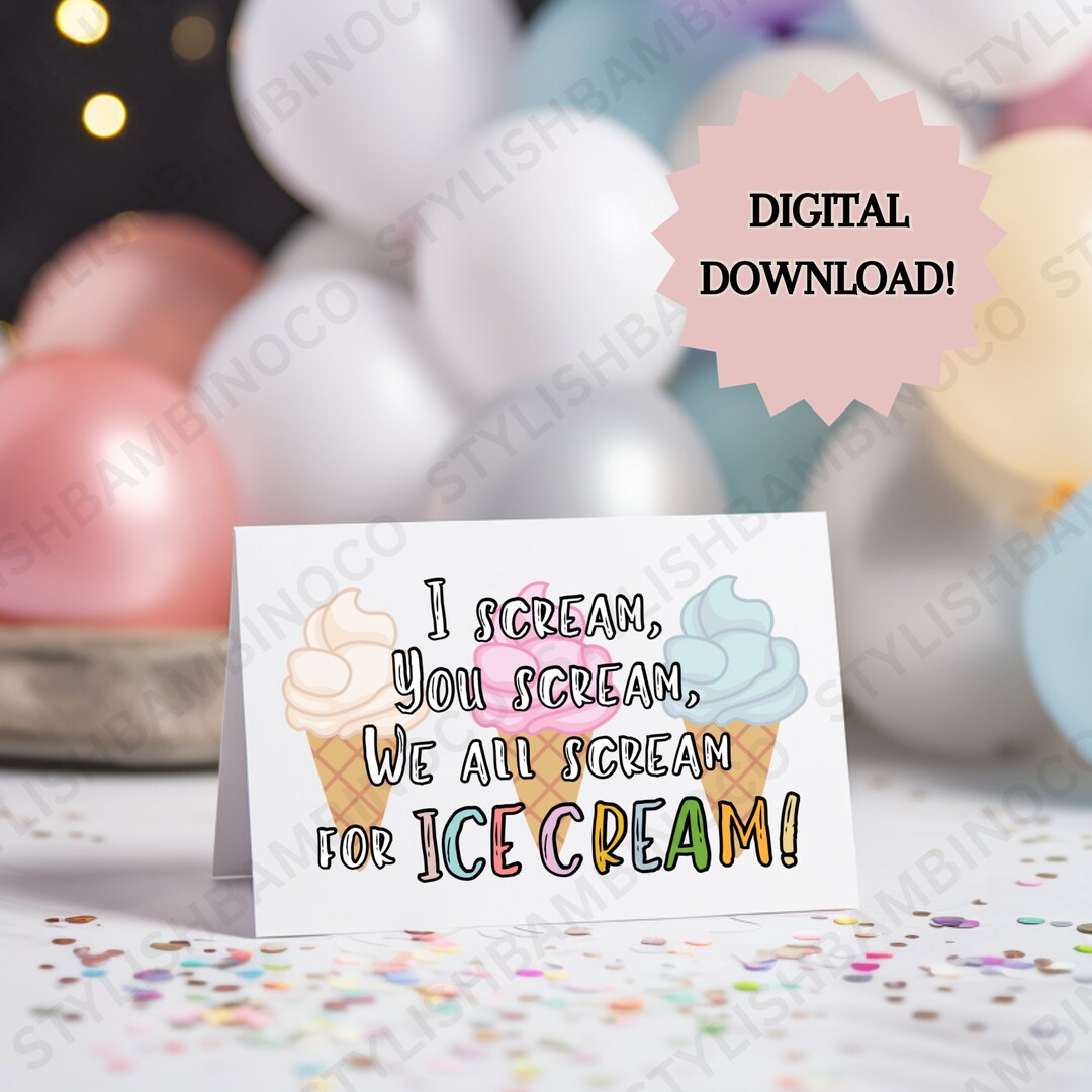 Ice Cream Printable Ms. Rachel Food Label Card | Ms. Rachel Food Tent ...