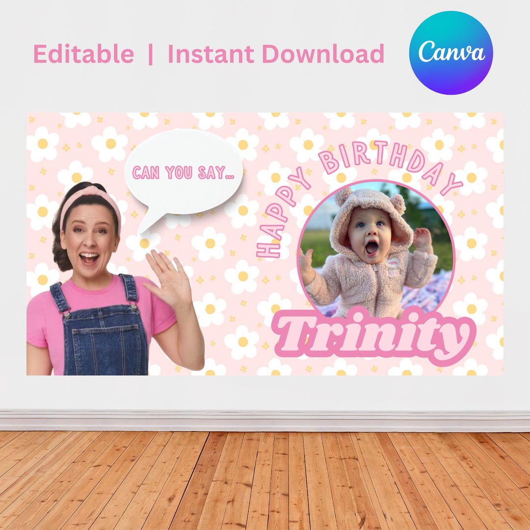 Ms. Rachel Birthday Banner | Ms. Rachel Party Decorations | Ms. Rachel ...