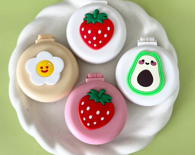 Travel Mirror and Brush | Compact Hairbrush | Cute | Kawaii | Foldable ...
