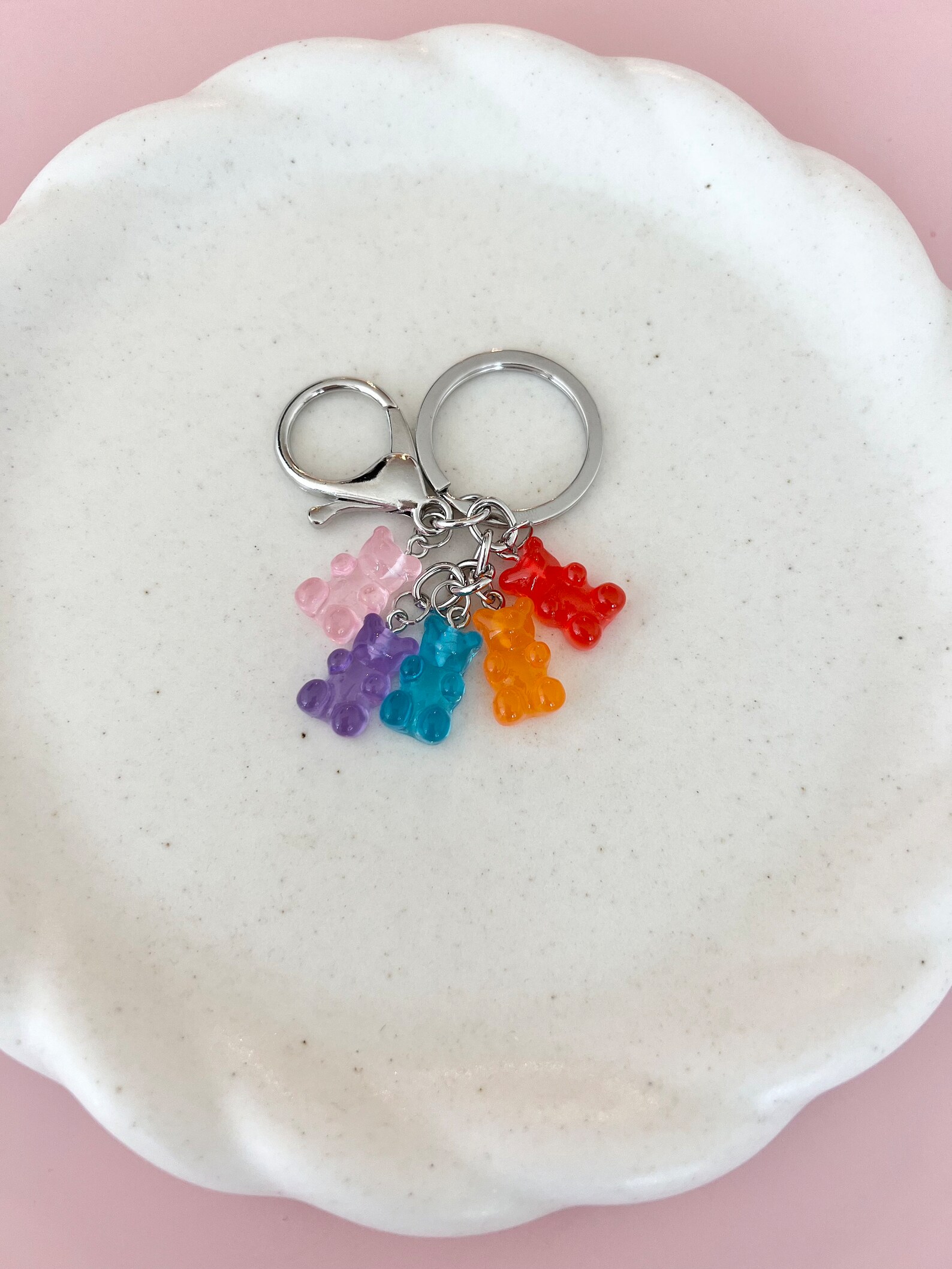 5 Gummy Bear Family Keychain Gummy Bear Colorful Bear Party Favor Bear ...