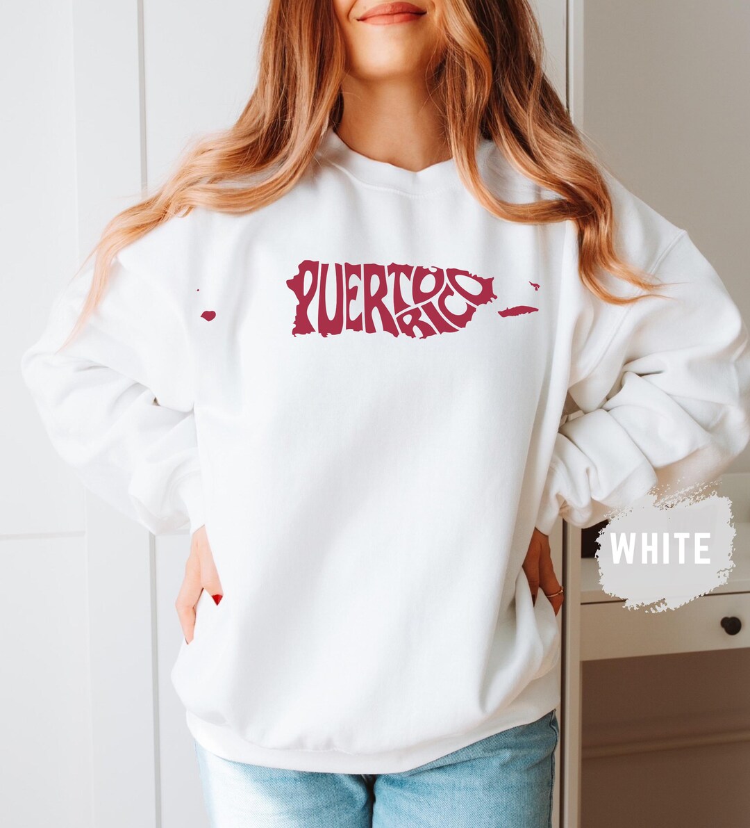 Puerto Rico Sweatshirt, T-shirt Boricua, Taino, Cotton, Black, Crewneck ...