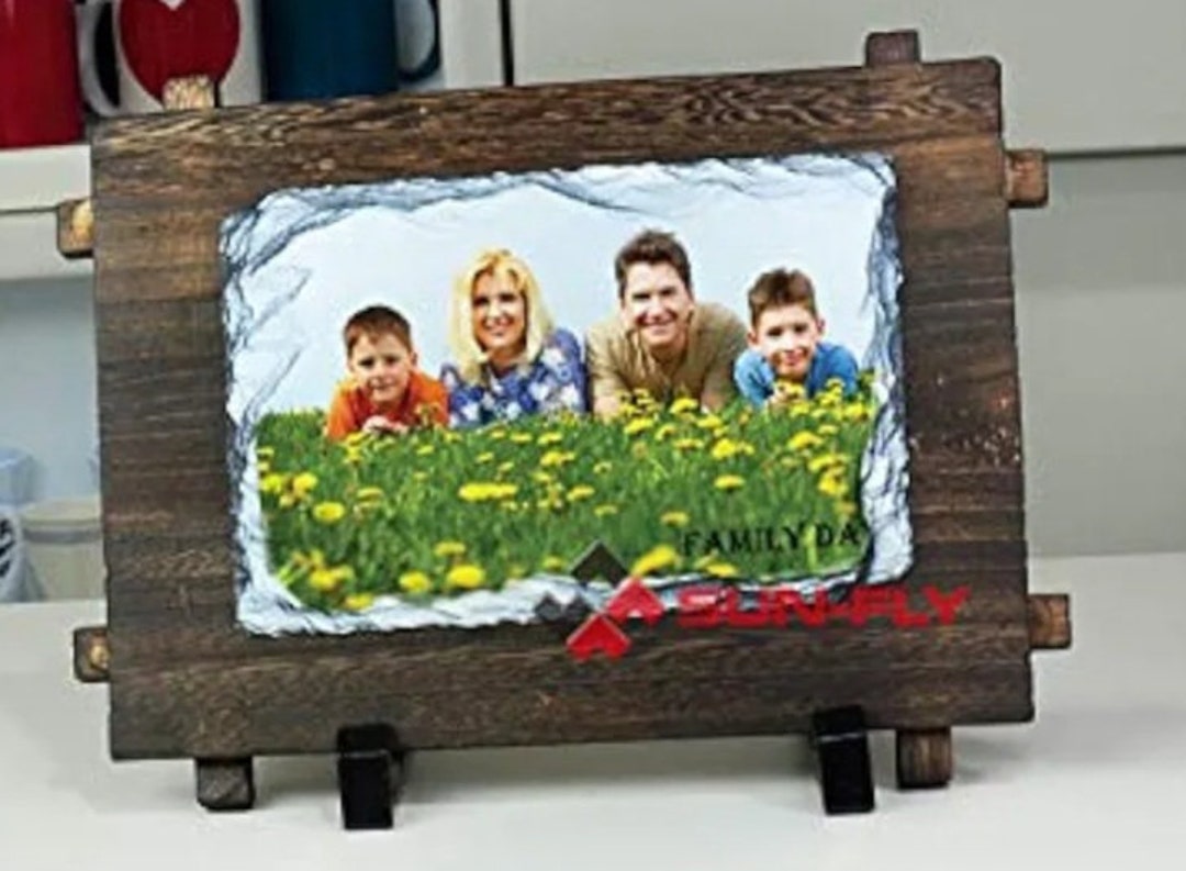 Slate Picture W/ Wood Frame - Etsy