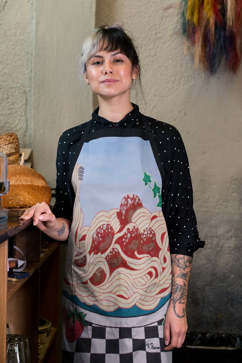 Italian Food Apron, Roberta Pacino Original Art Painting Still Life ...