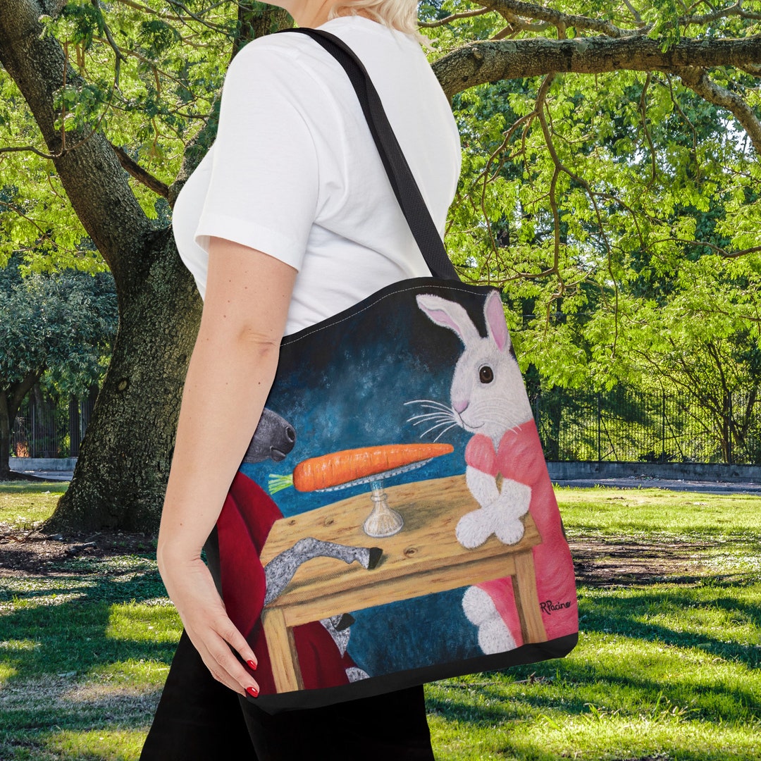 Horse and Rabbit Tote Bag by Roberta Pacino, Original Art Painting ...