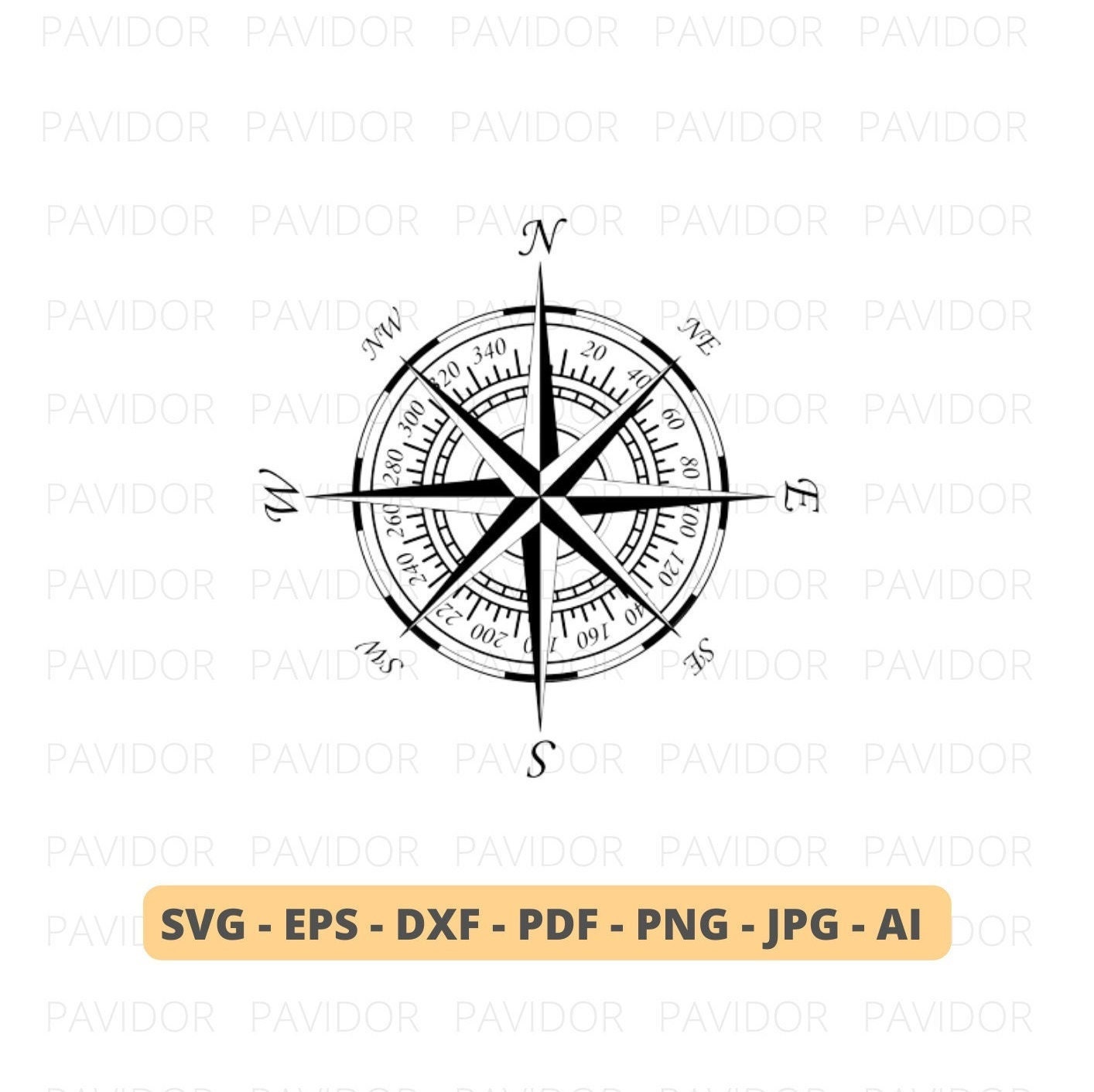 Kompass SVG Kompass Plotterdatei Kompass Plotterdatei Kompass - Etsy Österreich