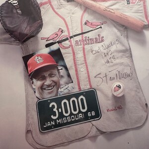 Vintage St Louis Cardinals Stan Musial Framed Print, Cardinals Fan ...