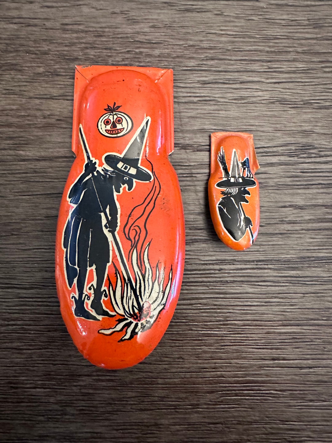 Vintage Halloween Noisemaker, Vintage Halloween Toy, Vintage Tin Litho ...