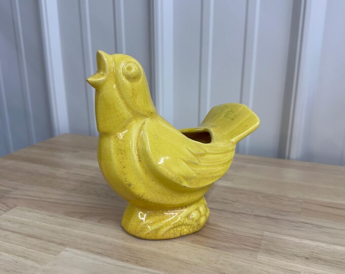Vintage Mccoy Large Singing Bird Planter, Vintage Yellow Mccoy Planter ...