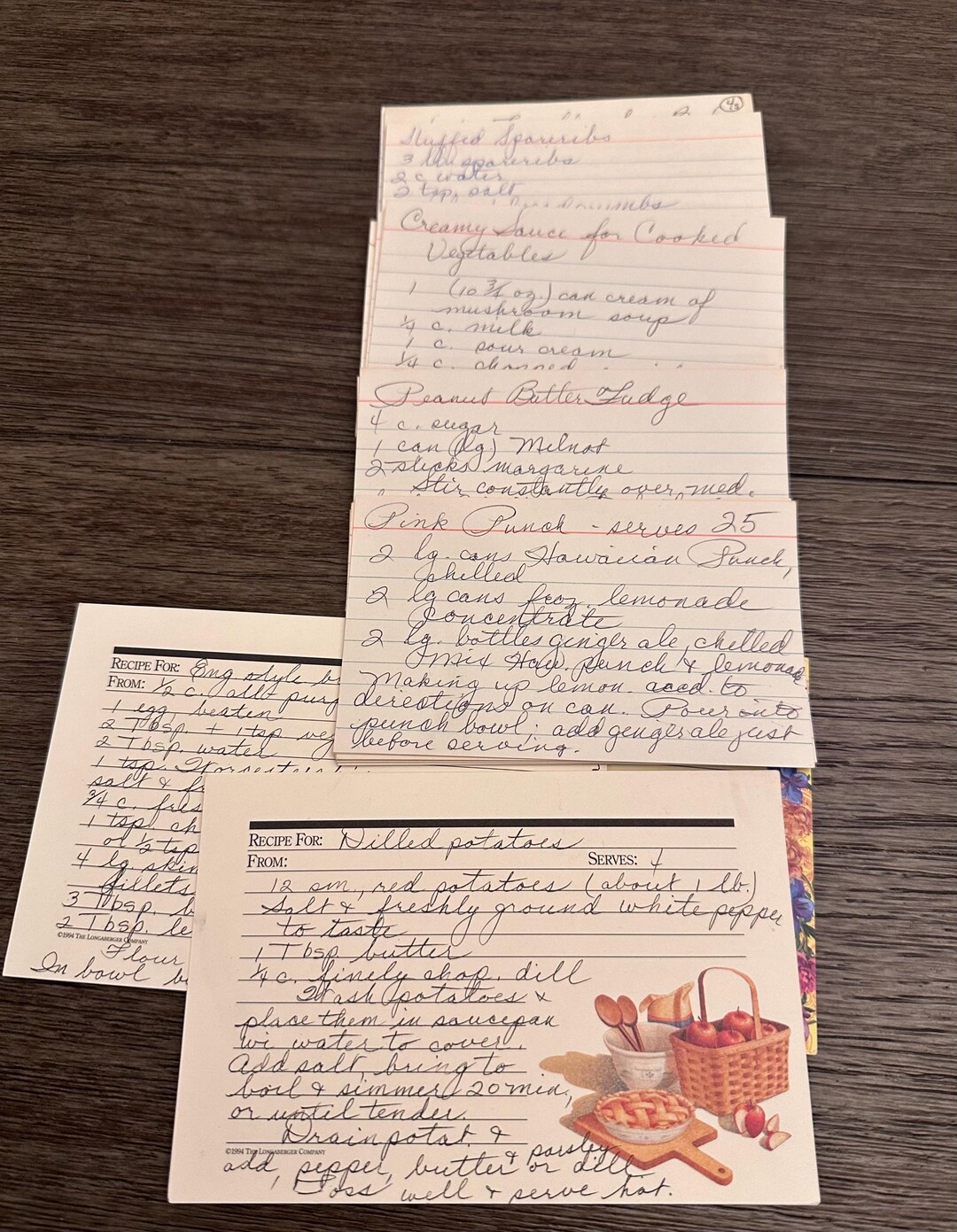 Vintage Recipe Cards, Vintage Hand Written Recipe Cards, Recipe ...