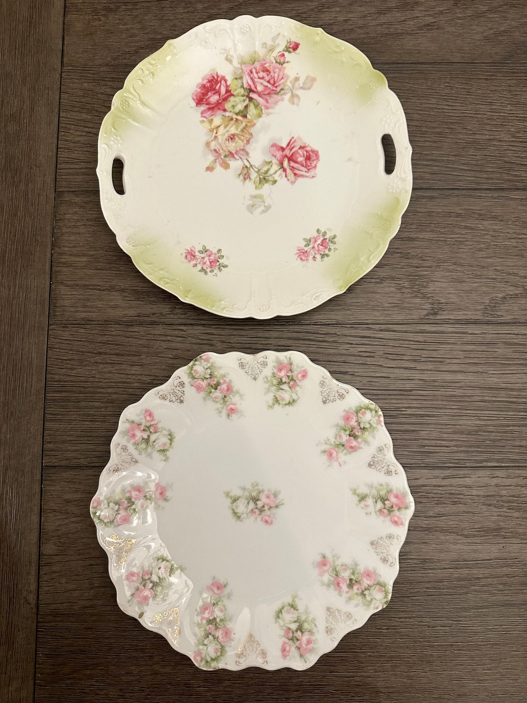 Vintage Victorian Serving Plate, Victorian Rose Serving Plate, Cottage ...