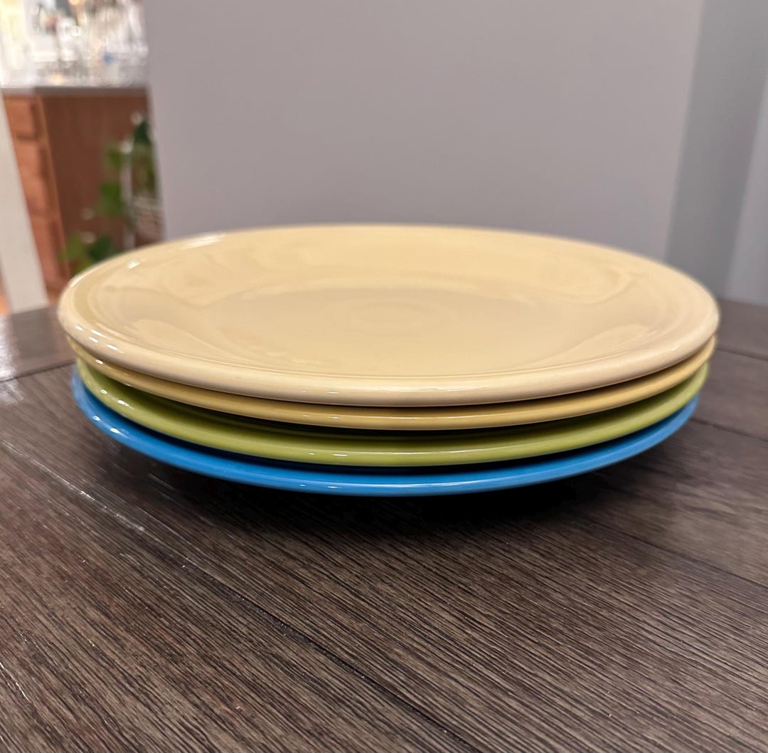 Fiesta Dinner Plates, Fiestaware Plates, Multi Colored Dinner Plates ...