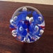 Hand Blown Art Glass Floral Paperweight: Blue & Red, WWHS 1951 - Etsy