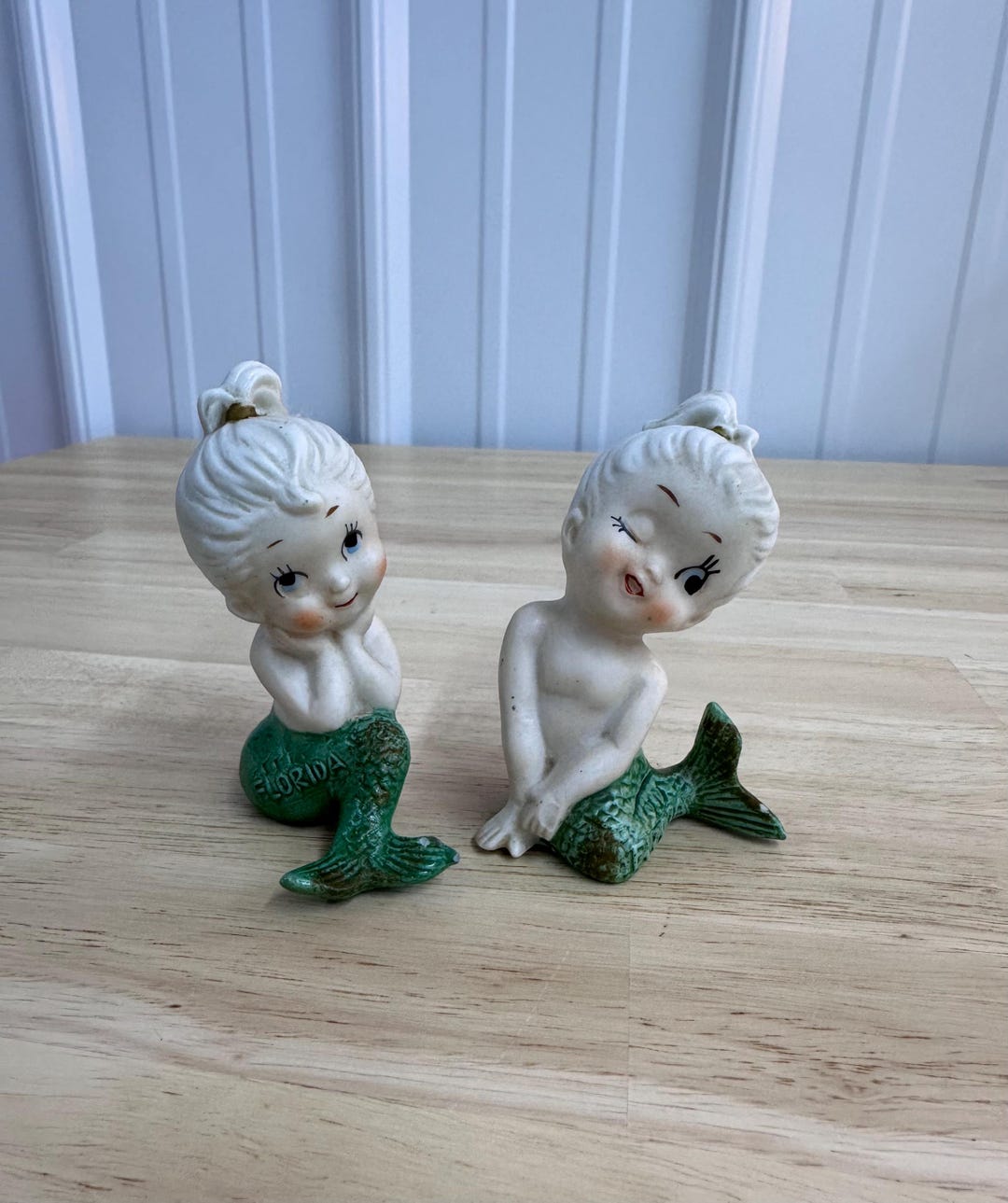 Vintage Bradley Kenmar Mermaid Salt & Pepper Shaker Set, Vintage MCM ...