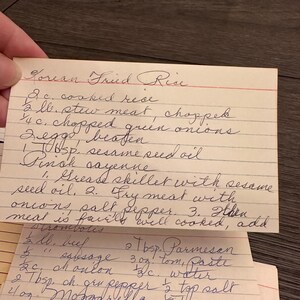 Vintage Recipe Cards, Vintage Hand Written Recipe Cards, Recipe ...