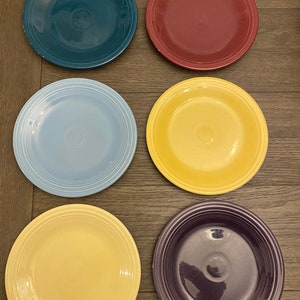 Fiesta Dinner Plates, Fiestaware Plates, Dinnerware, Multi Colored ...