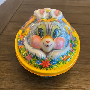 Vintage Easter Bunny Candy Container, Easter Container, Vintage Easter ...