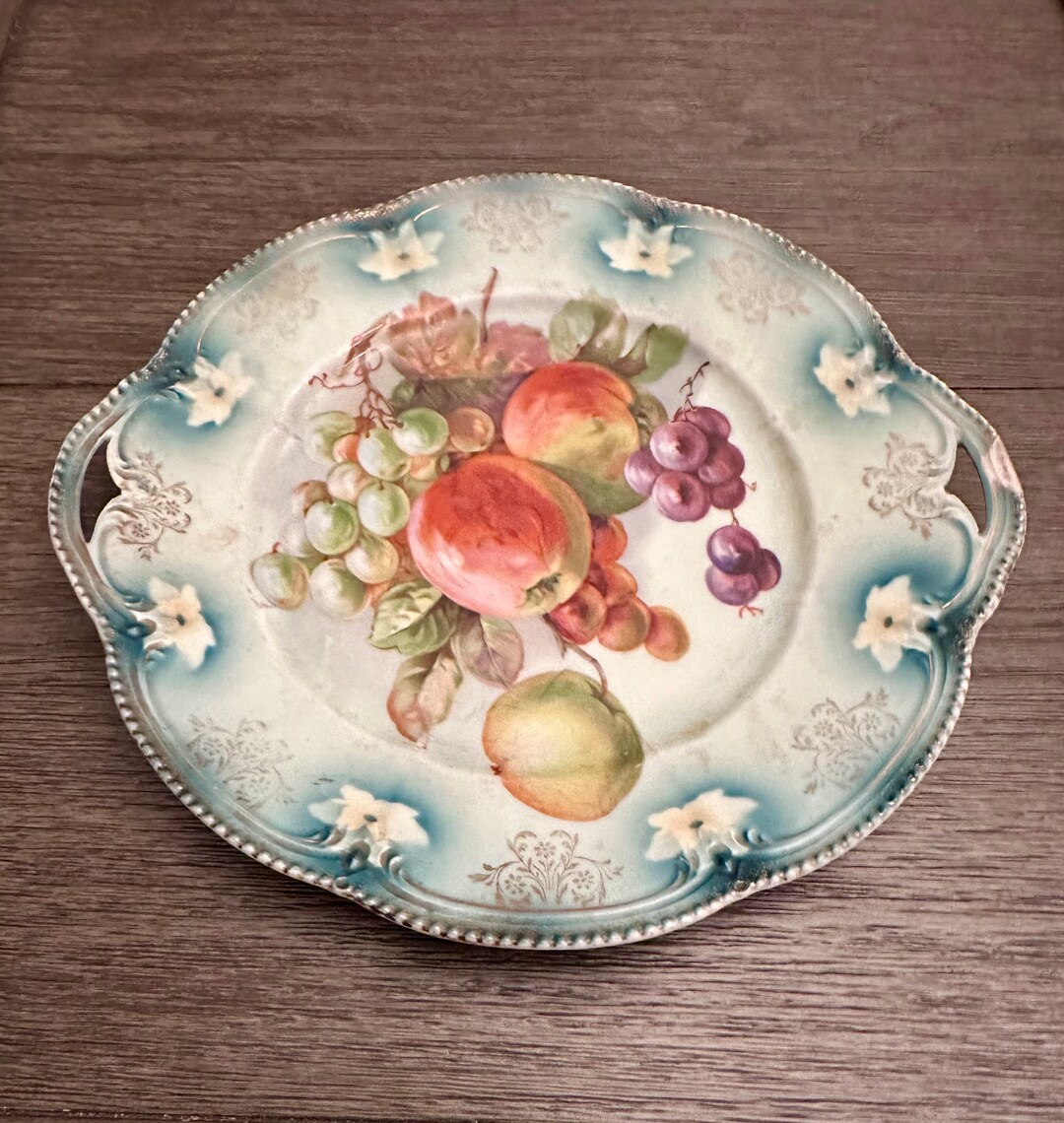 Vintage Serving Plate, Porcelain Serving Plate, Scalloped Edge Cut Out ...