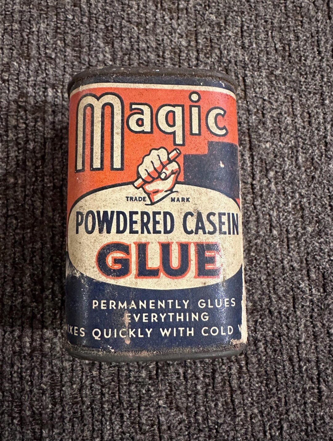 Vintage Magic Powdered Casein Glue Tin: Advertising Decor - Etsy