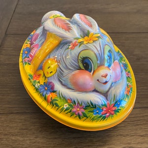 Vintage Easter Bunny Candy Container, Easter Container, Vintage Easter ...