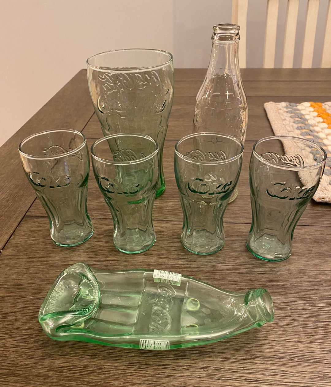 Vintage Coke Bottle Set, Coca-cola Mini Juice Glasses Set, Melted Coke ...