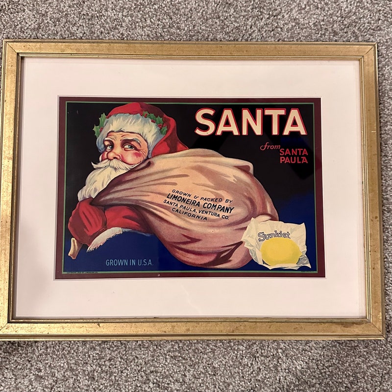 Framed Fruit Crate Label - Etsy