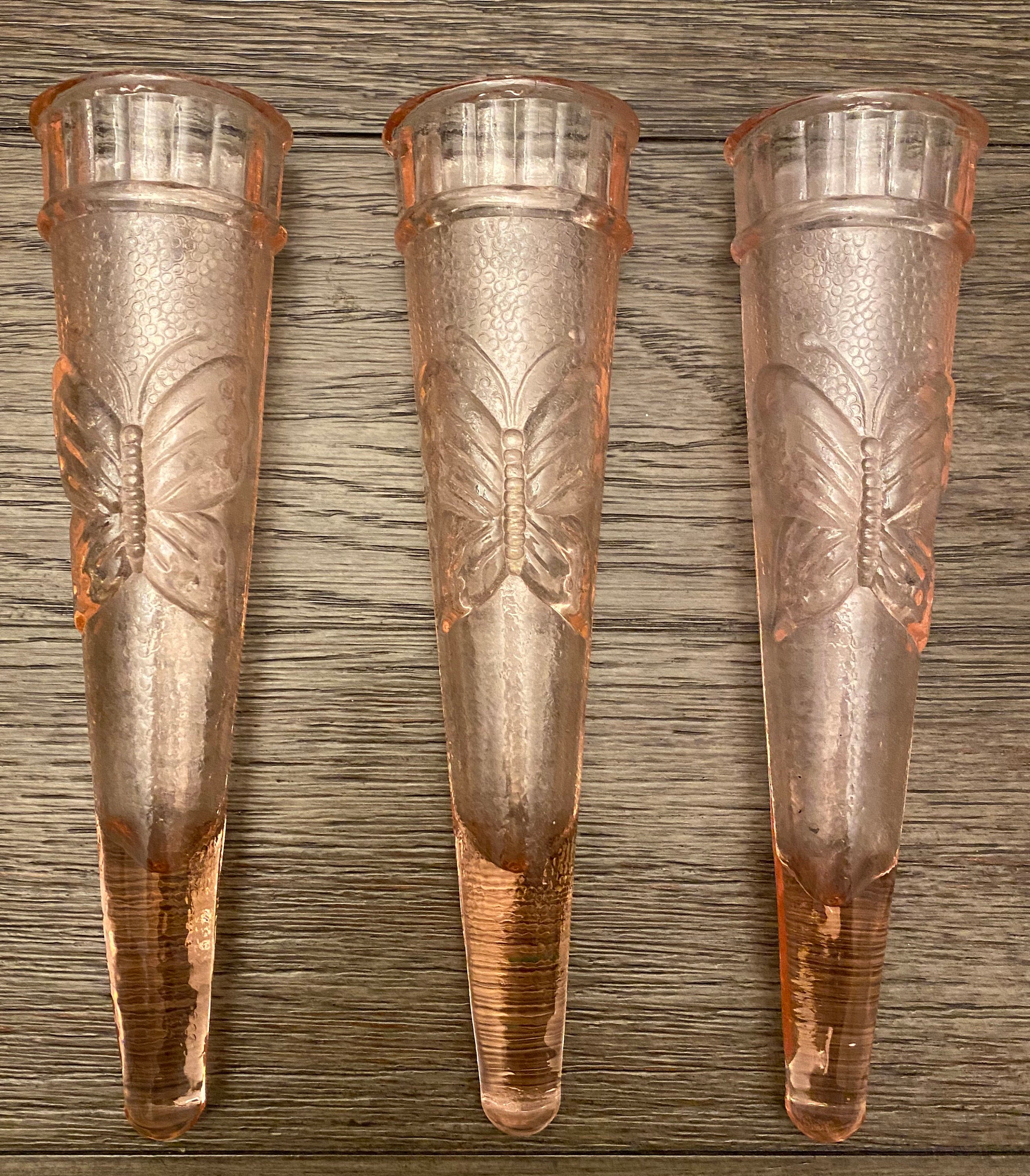 Vintage Pink Depression Glass Butterfly Wall Pocket Pink - Etsy