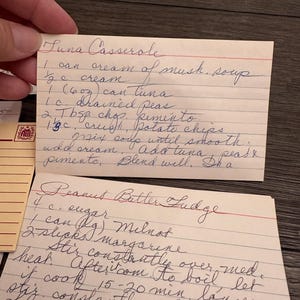 Vintage Recipe Cards, Vintage Hand Written Recipe Cards, Recipe ...