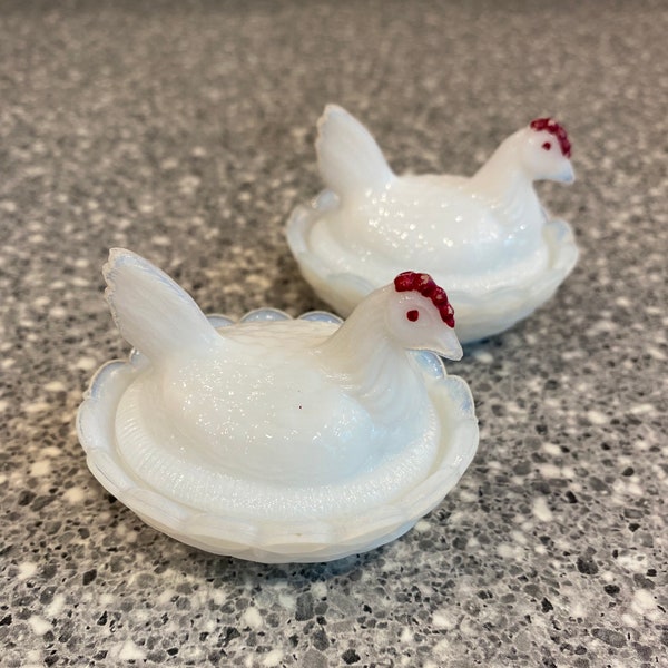 Milk Glass Chicken - Etsy