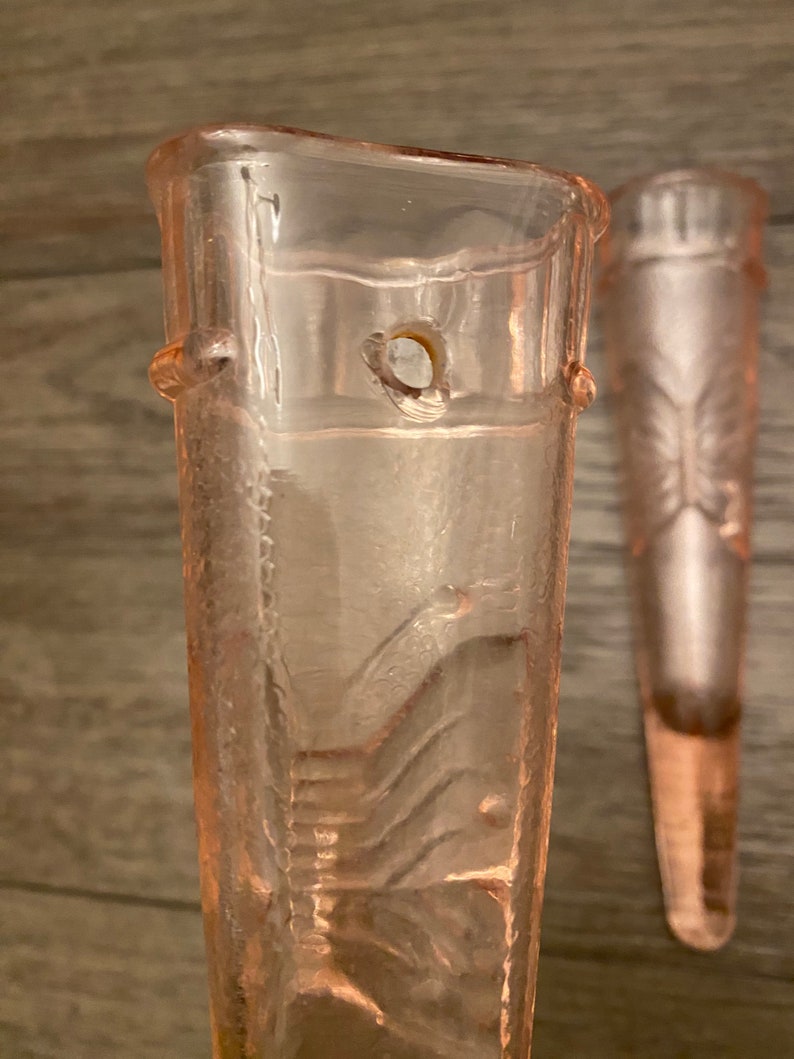 Vintage Pink Depression Glass Butterfly Wall Pocket Pink - Etsy