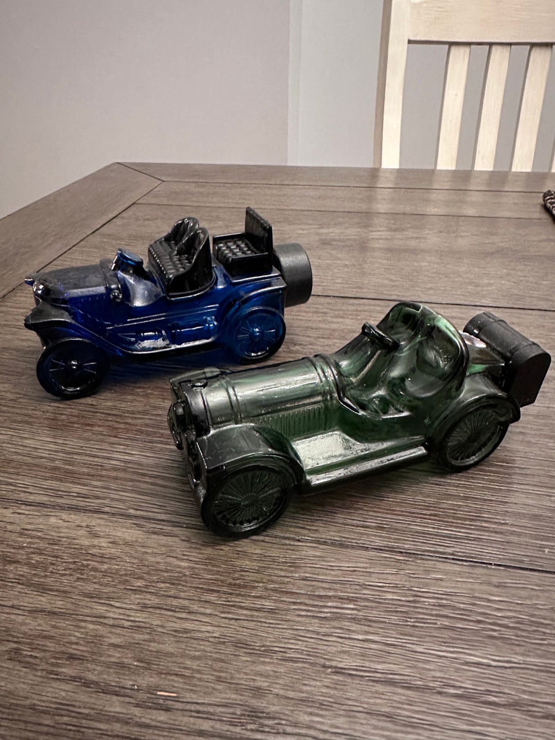 Vintage Avon Glass Car Cologne Bottles, Automobile Glass Bottles, Blue ...