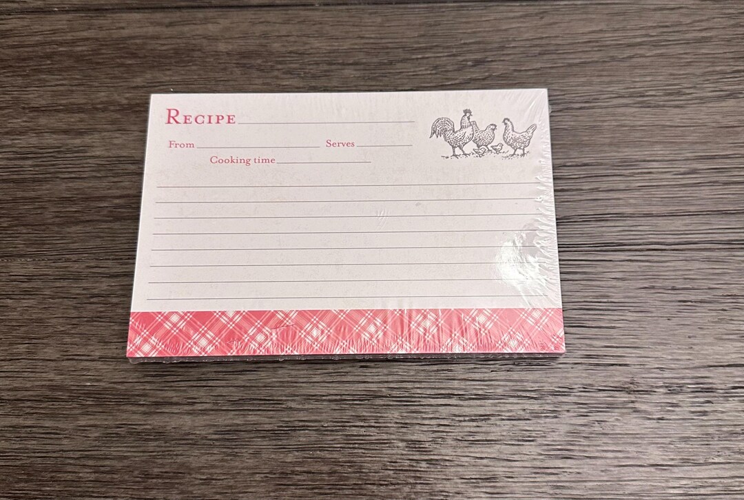 Hallmark 36 Pack Recipe Cards, Rooster Chicken Recipe Cards, Hallmark ...