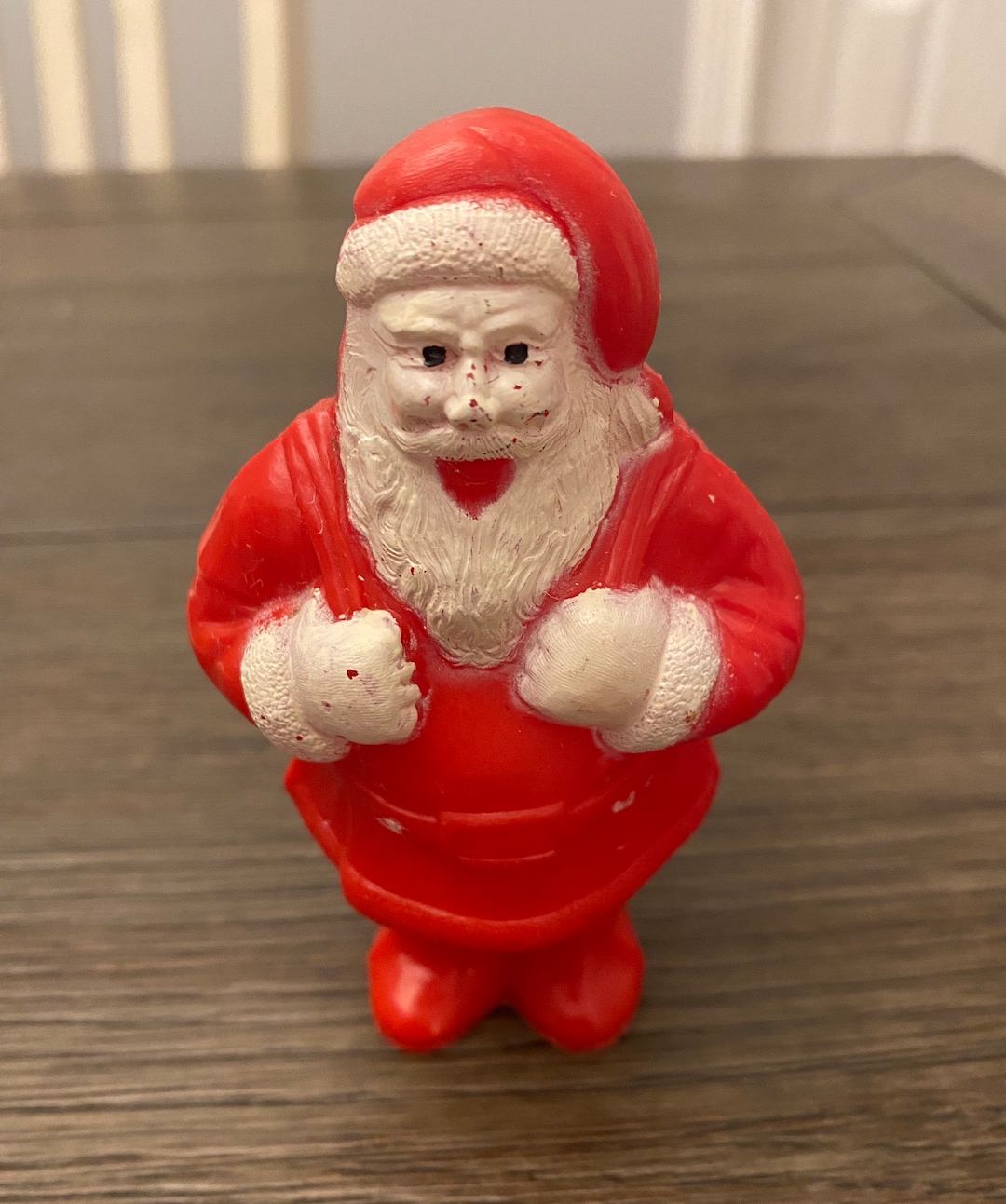 Vintage Irwin Celluloid Santa Candy Container, 1940s Plastic Figurine ...