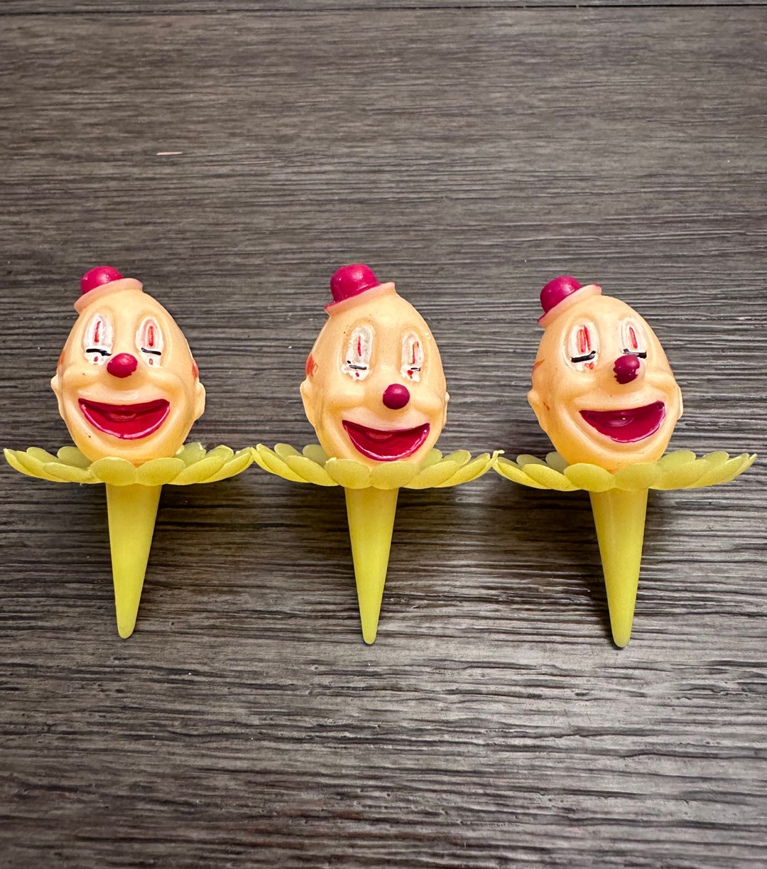 Vintage Clown Cupcake Toppers, Vintage Clown Face Cake Topper, Circus ...