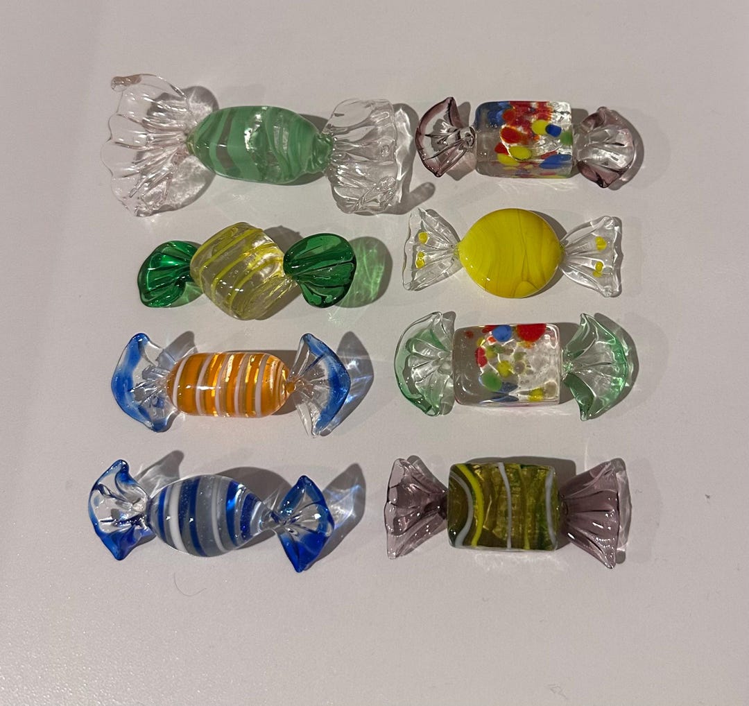 Glass Candy, Art Glass Candy, Christmas Candy, Art Glass Wrapped Candy ...