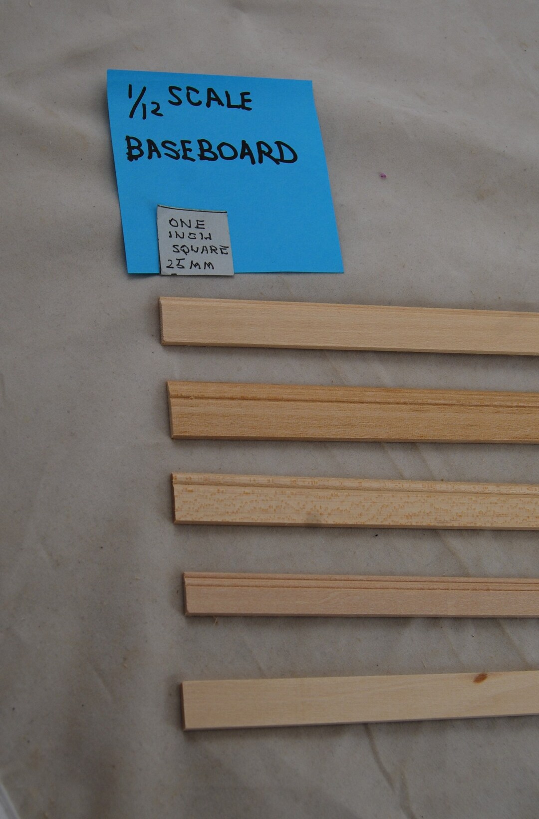 Bead Baseboard - 1/12 Scale Dollhouse Miniature - Made of Unfinished ...
