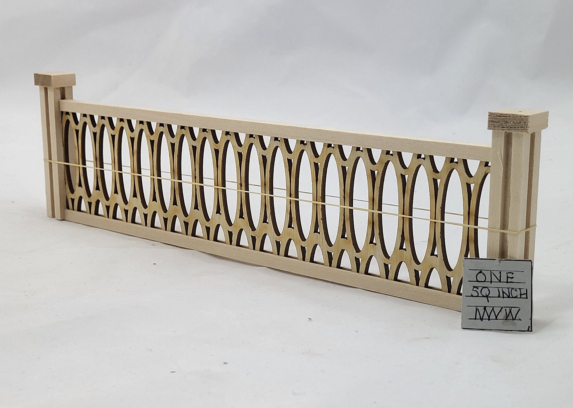 RAILING KIT #A W/3 Posts - 11.5" Long Fence - 1/12 Scale Dollhouse ...