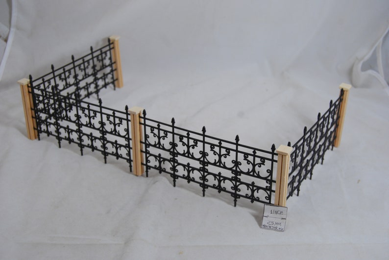 Victorian Fence & Post Set - 1/12 Scale Dollhouse Miniature - Etsy