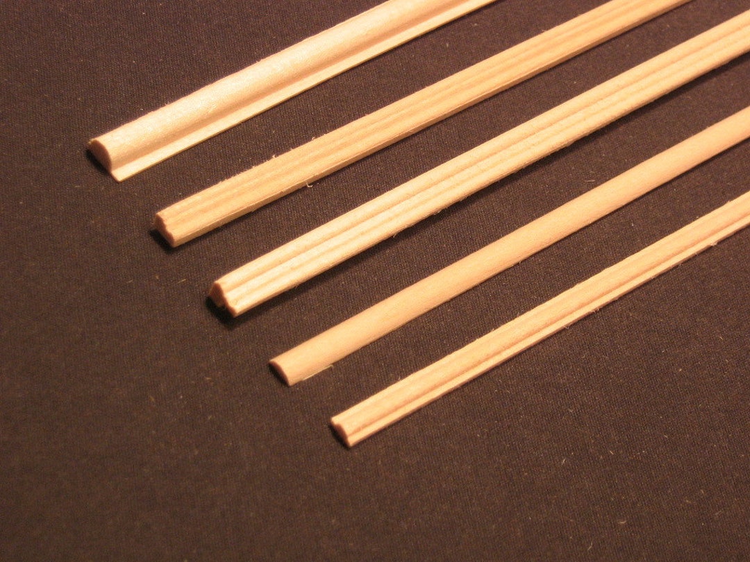 Chair Rail #1 Basswood Miniature Dollhouse Trim Molding 2pc 22" Long - Etsy