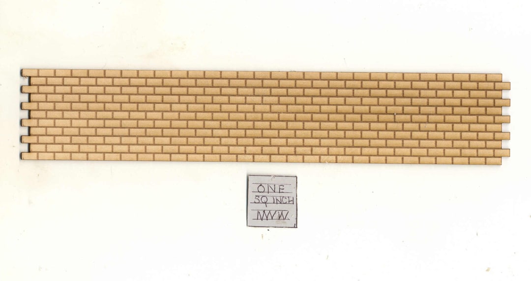 Half 1/24 Scale - Brick Sheet - Basswood Dollhouse Miniature USA 1pc - Etsy