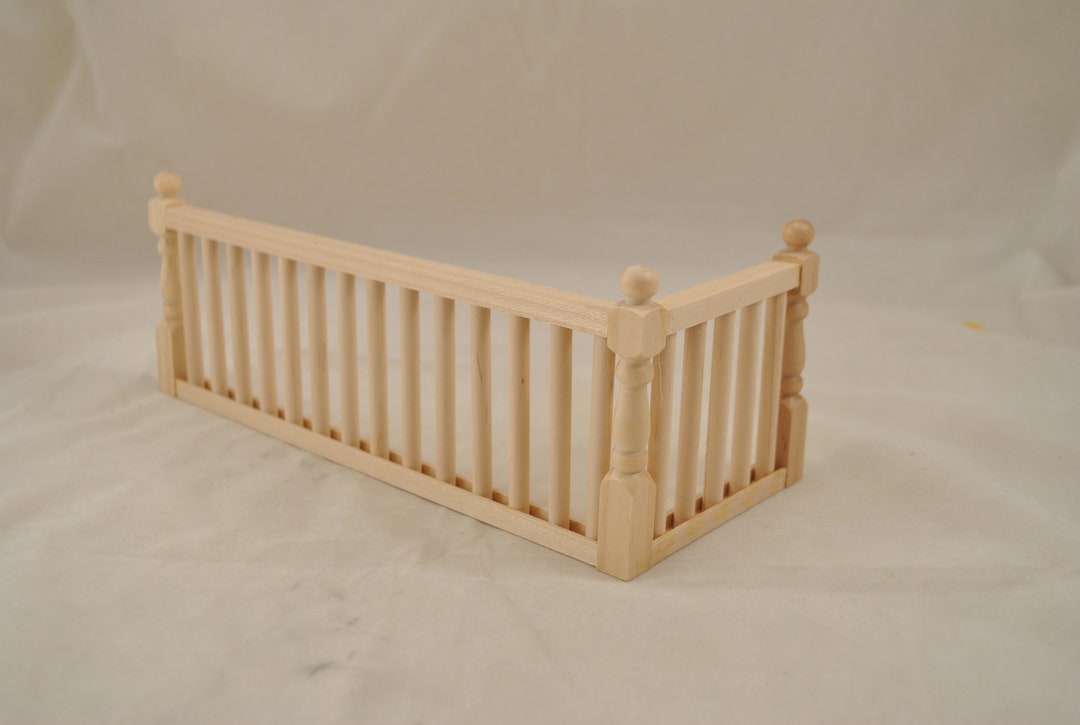 Railing Kit 2 - 1/12 Scale Dollhouse Miniature - Unfinished Basswood ...