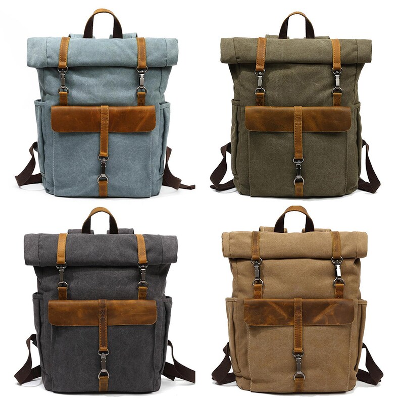 Retro Canvas Rucksack REYKJAVIK - Etsy