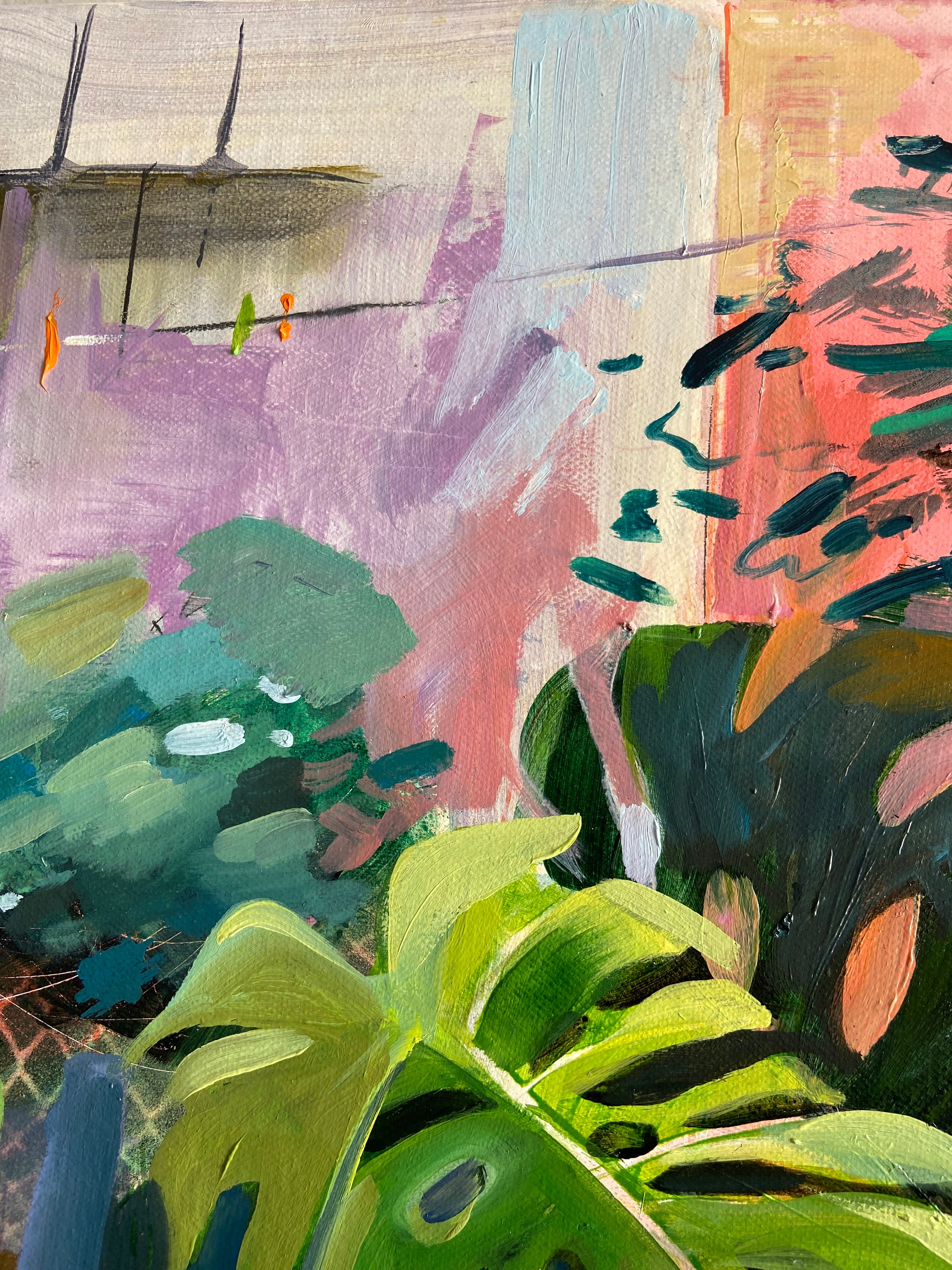 Lush Monster Leaves Interior Artwork - Etsy