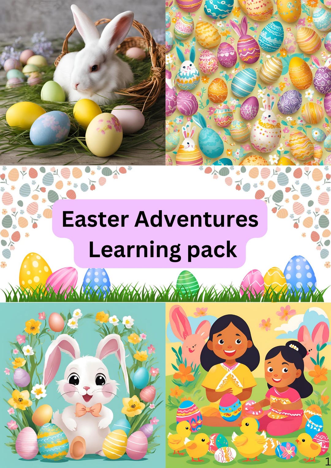 Easter Activity Workbook for Kids, Fun, Learning, Counting, Colouring ...