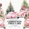 Christmas Car PNG Clipart, Watercolor 28 Xmas Car Scenery Illustration ...