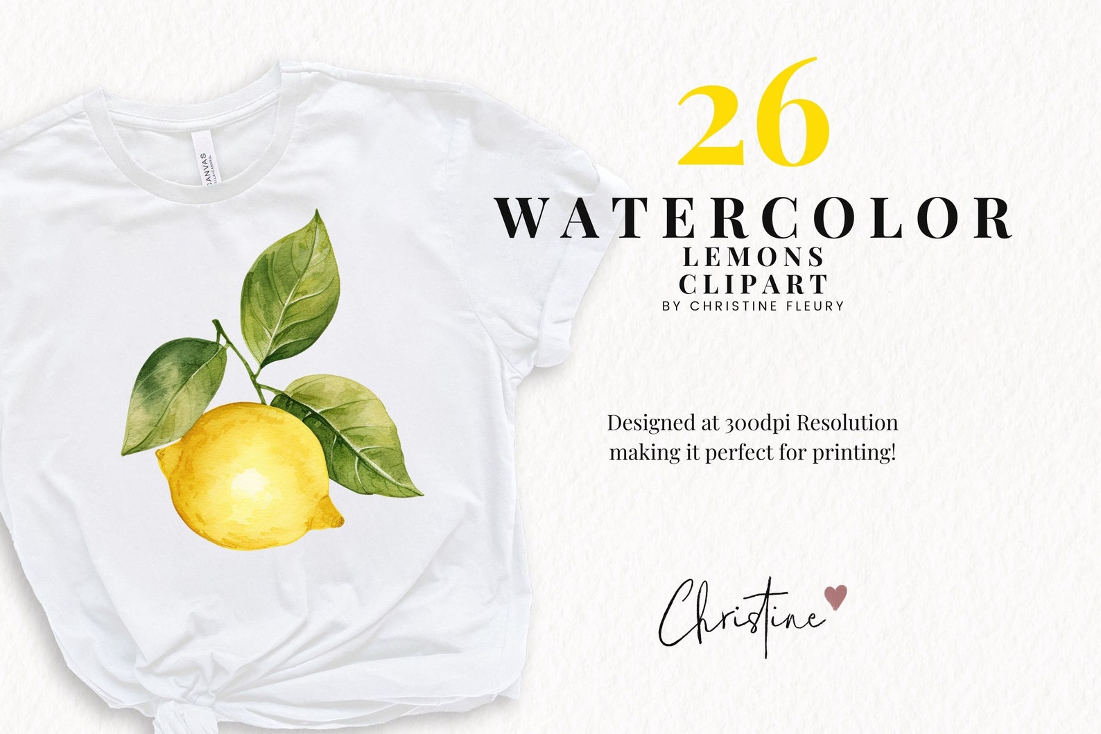 Watercolor Lemons Clipart, Fruit PNG, Summer PNG, Lemon PNG Instant ...