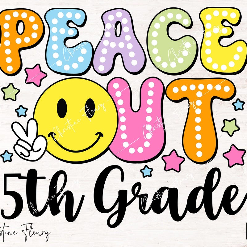 Peace Out Fifth Grade - Etsy