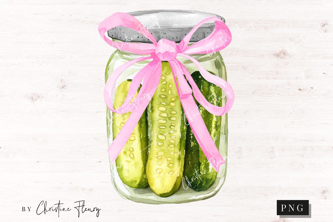 Coquette Pickle Jar PNG, Pickle Jar Png, Pink Coquette Bows, Trendy PNG ...