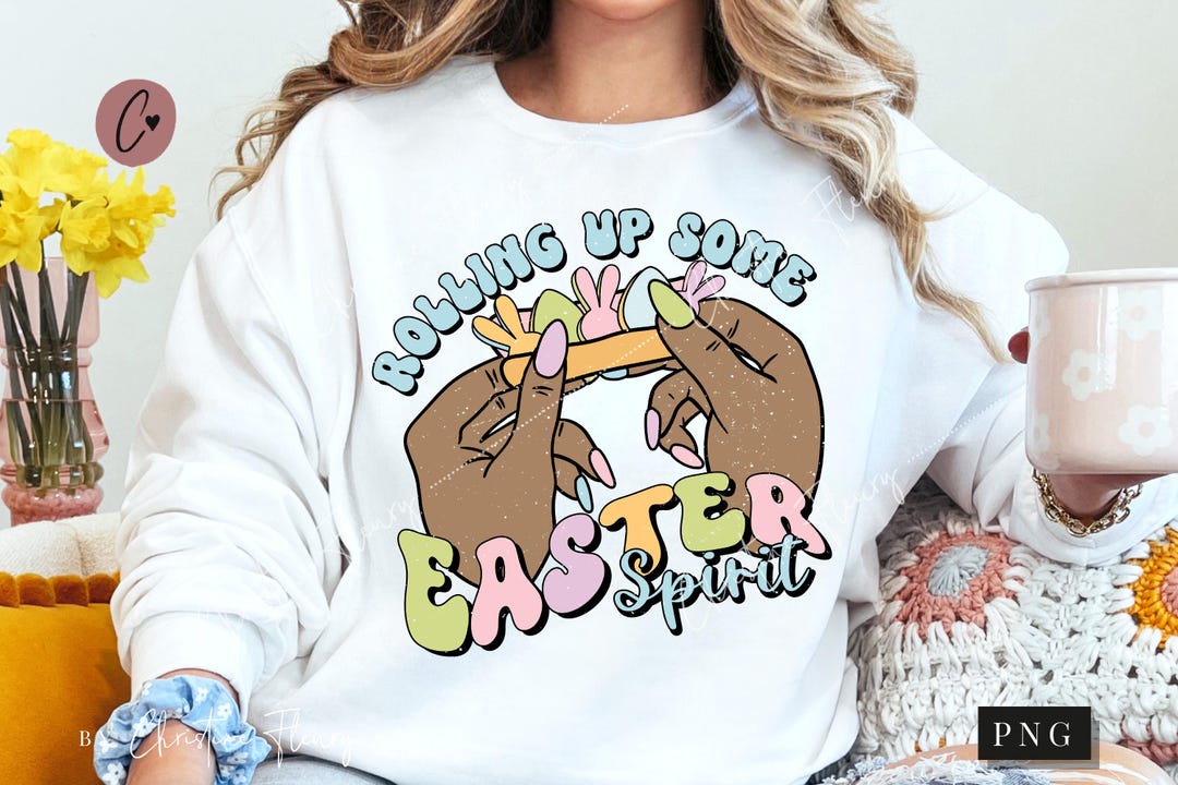 Retro Rolling up Some Easter Spirit African American PNG, Retro Easter ...